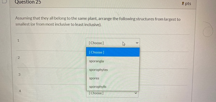 Solved Question 25 2 pts Assuming that they all belong to | Chegg.com