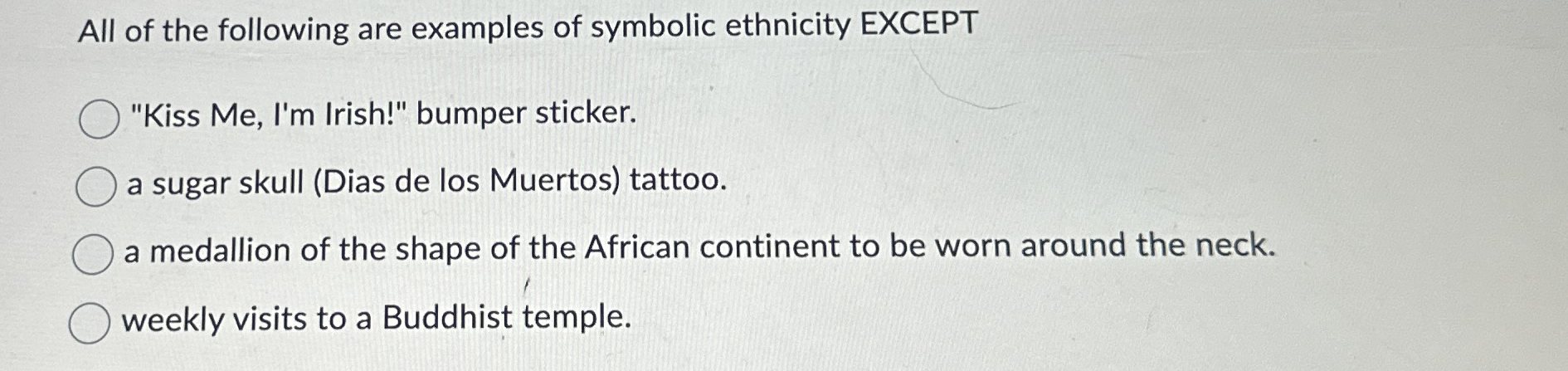 Solved All of the following are examples of symbolic | Chegg.com