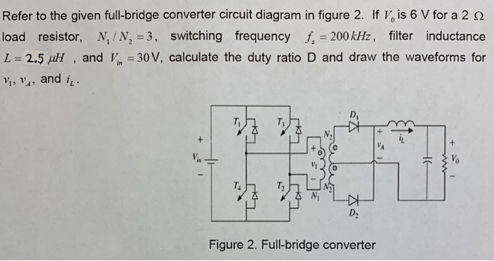 Solved Refer to the given full-bridge converter circuit | Chegg.com