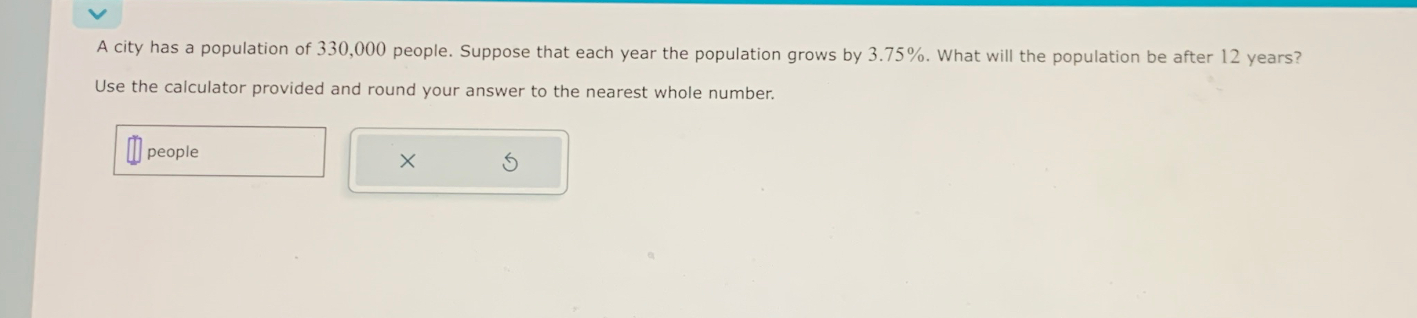Solved A city has a population of 330,000 ﻿people. Suppose | Chegg.com