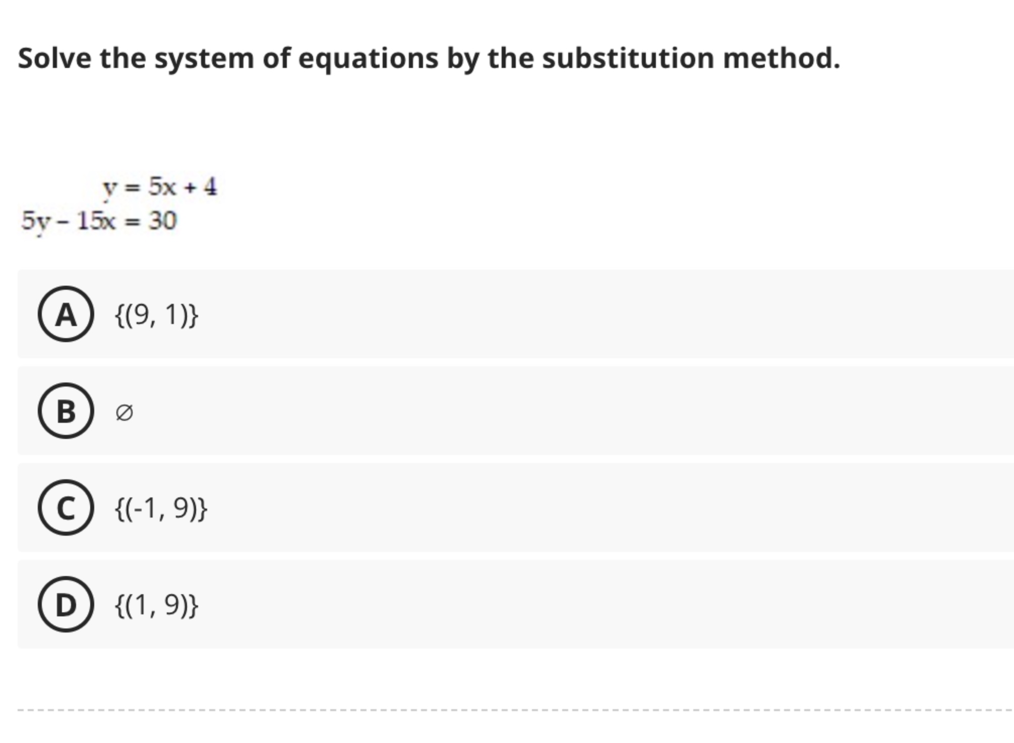 Solved Solve the system of equations by the substitution | Chegg.com