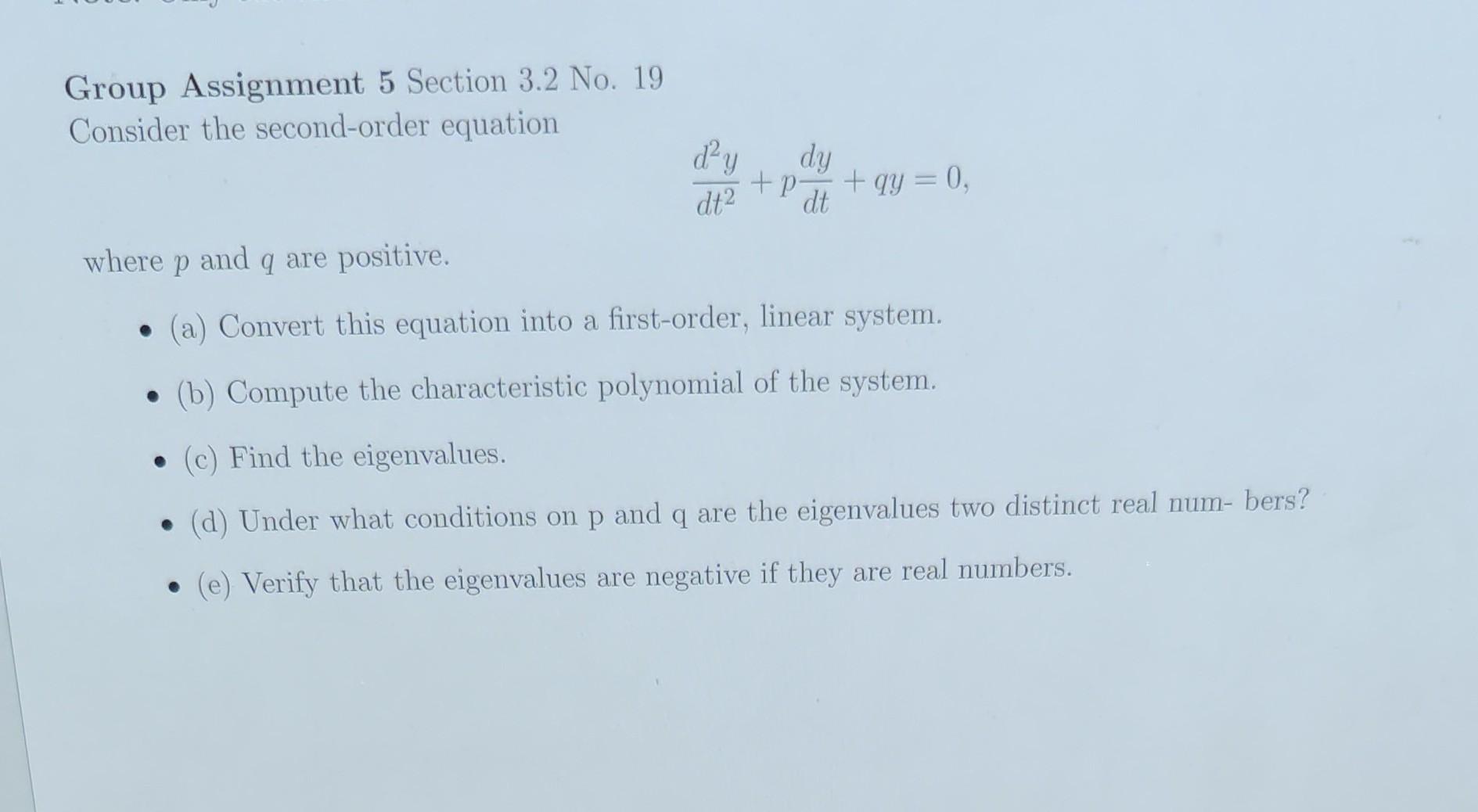 Solved Group Assignment 5 Section 3.2 No. 19 Consider the | Chegg.com