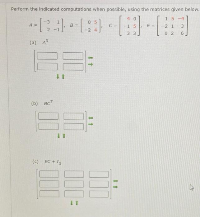 Solved Perform the indicated computations when possible, | Chegg.com Solved Perform the indicated computations when possible, | Chegg.com