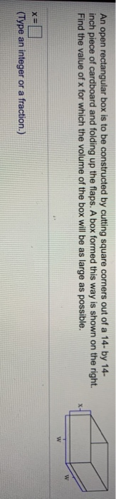 Solved An open rectangular box is to be constructed by | Chegg.com