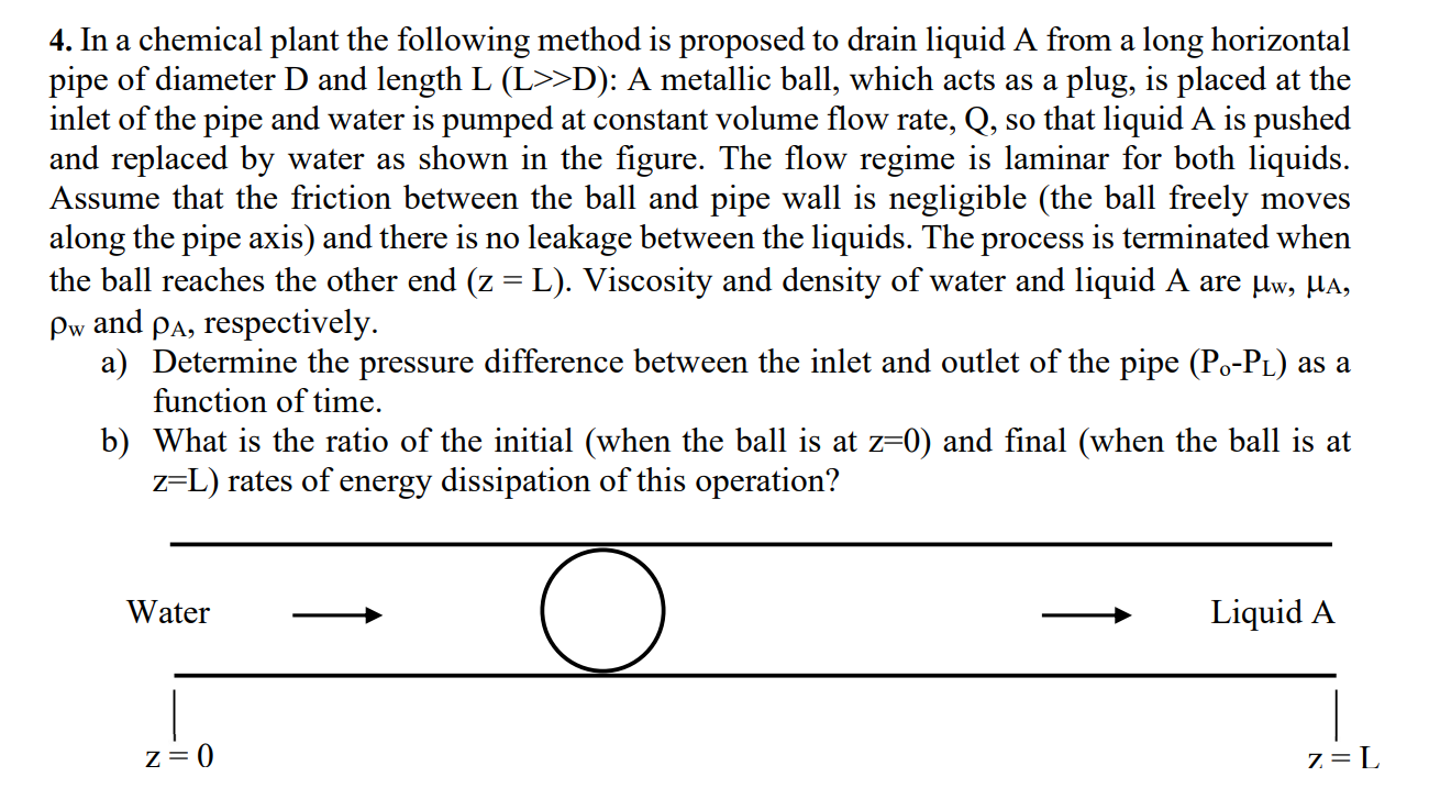 Solved In a chemical plant the following method is proposed | Chegg.com