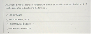Solved A normally distributed random variable with a mean of | Chegg.com