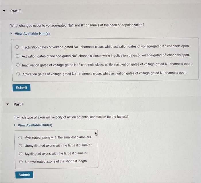 [Solved]: What changes occur to voltage-gated ( mathrm{Na