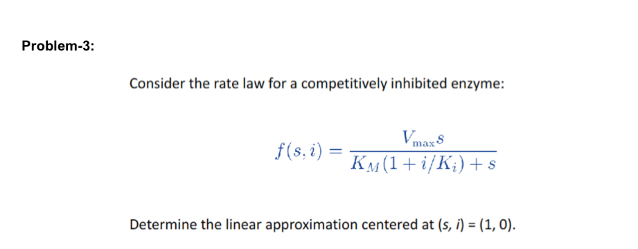 Solved Problem-3:Consider the rate law for a competitively | Chegg.com
