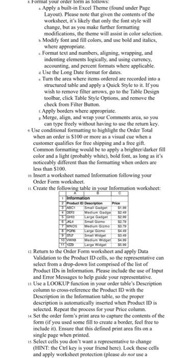 Solved Order Form/Invoice Assignment Businesses utilize a | Chegg.com
