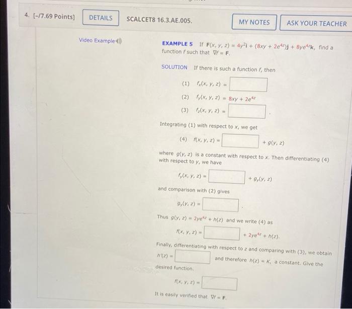 Solved 4. [-17.69 Points] DETAILS SCALCET8 16.3.A.005. MY | Chegg.com