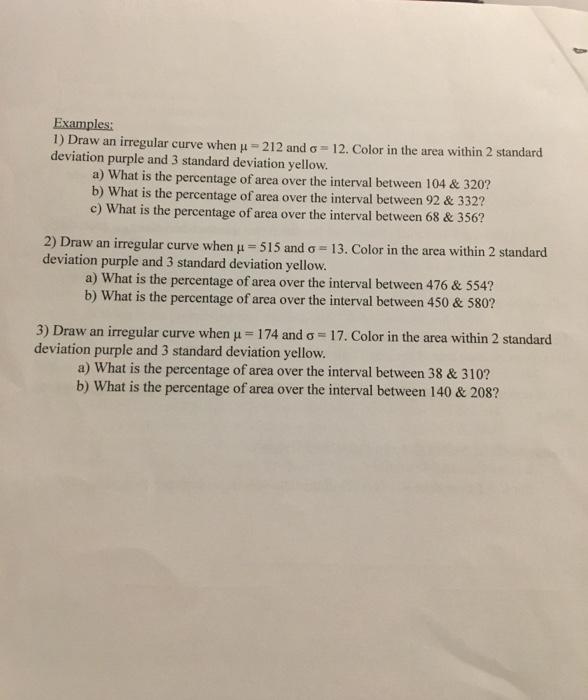 Solved Examples: 1) Draw an irregular curve when u-212 and 6 | Chegg.com