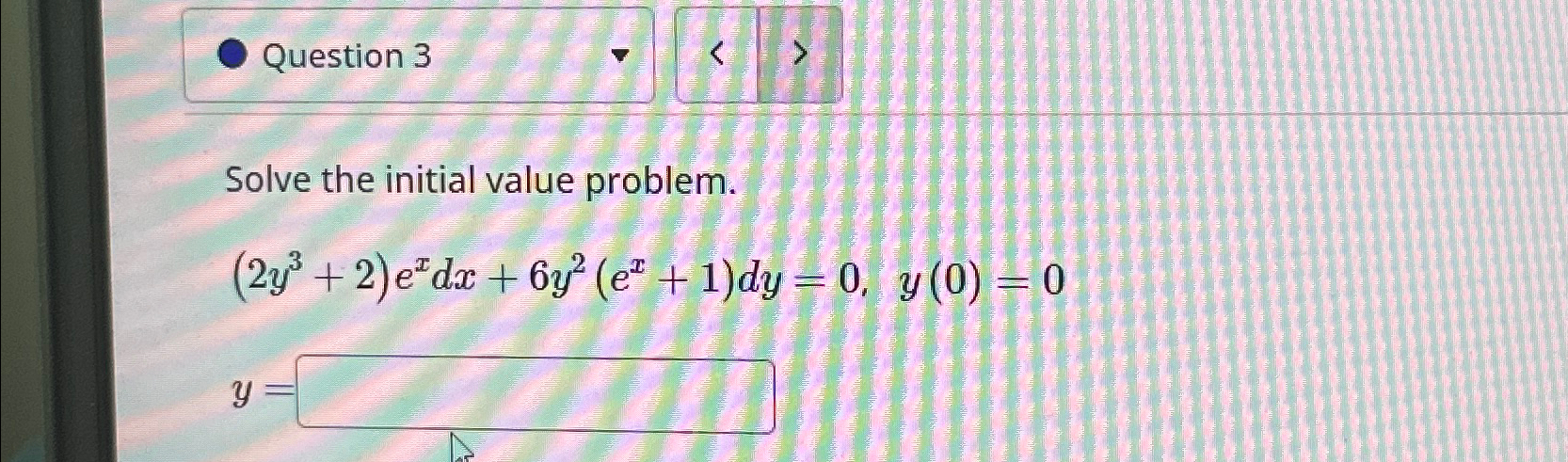Solved Question 3Solve the initial value | Chegg.com
