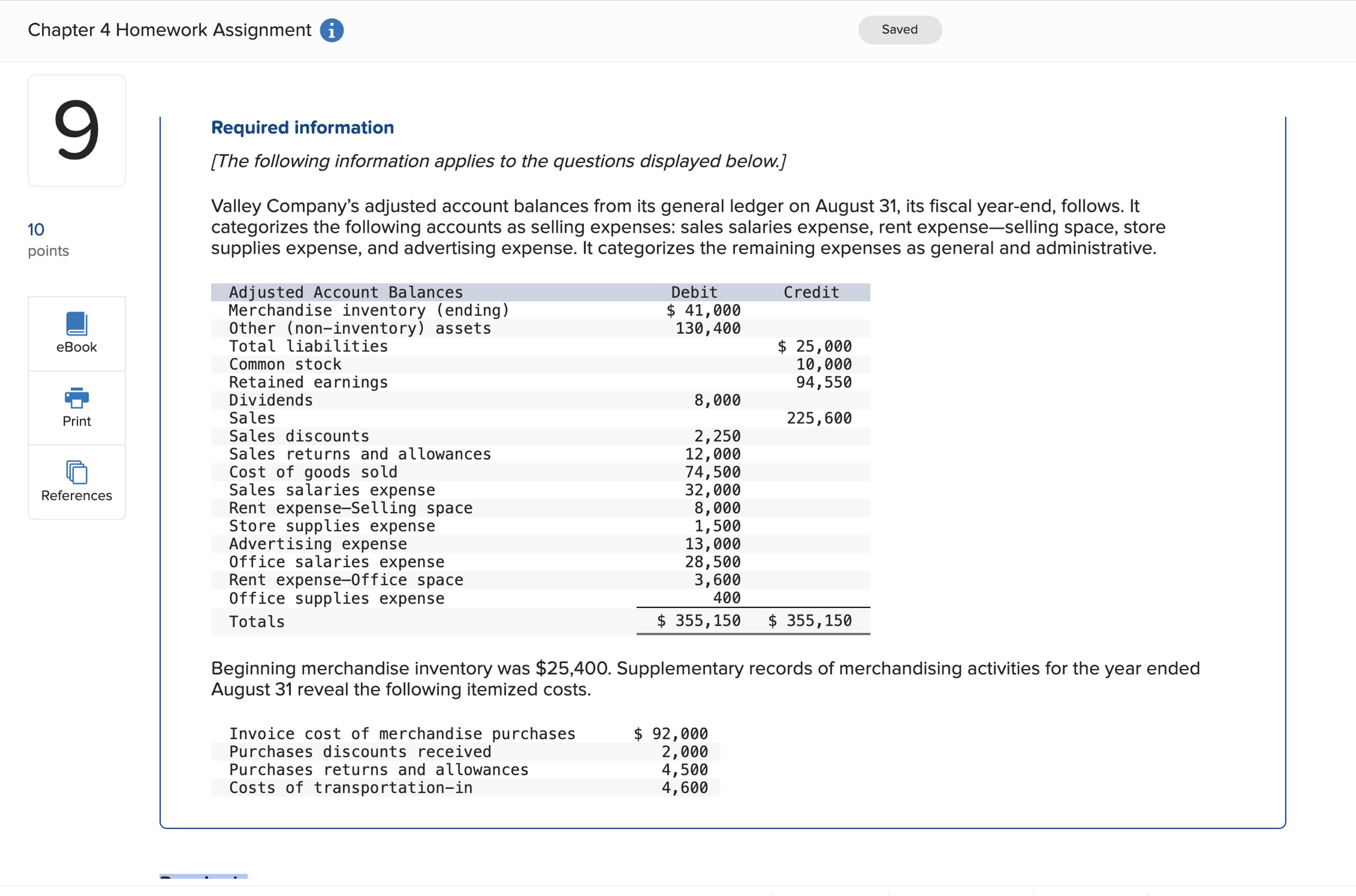 Solved Required:Compute the company's net sales for the | Chegg.com