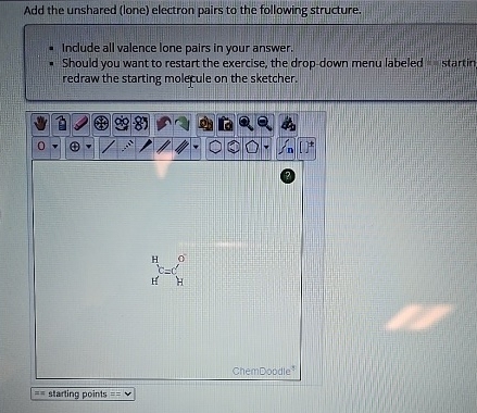 Solved Add the unshared (lone) ﻿electron pairs to the | Chegg.com