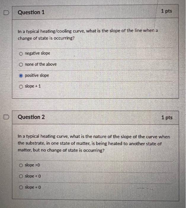 Solved In a typical heating/cooling curve, what is the slope | Chegg.com