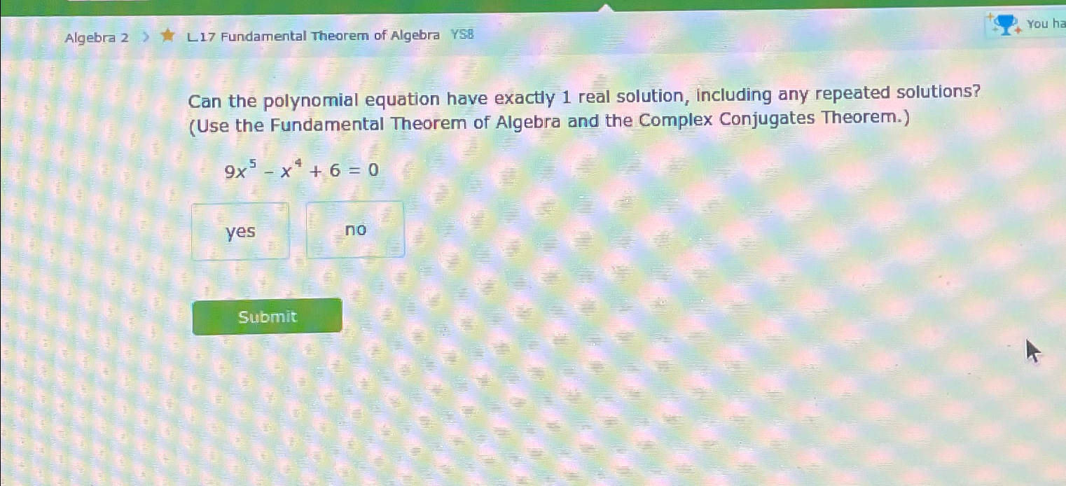 Solved Algebra 2L. 17 ﻿Fundamental Theorem of | Chegg.com