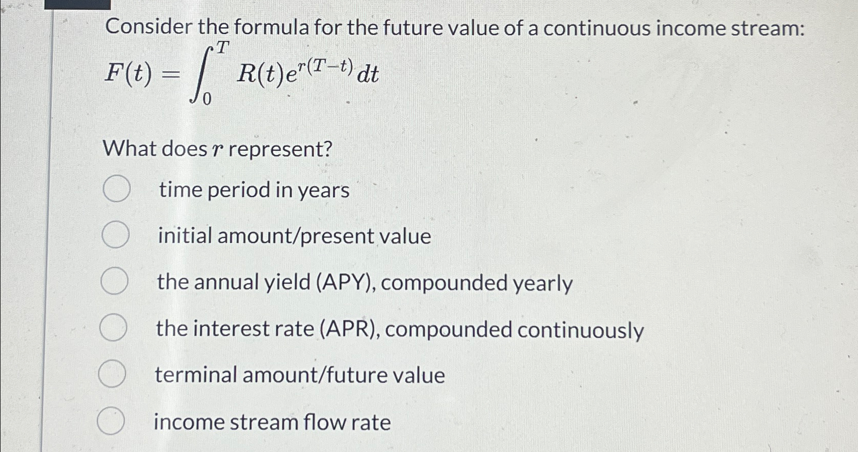 Solved Consider the formula for the future value of a | Chegg.com