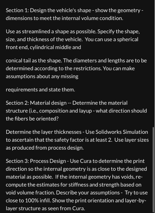 Solved Problem Statement: Design a submersible that has an | Chegg.com
