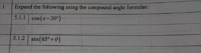 Solved Expand the following using the compound angle | Chegg.com