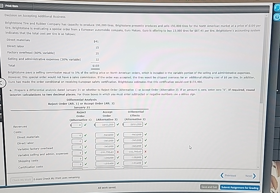 Solved PulatienDecision on Accepting Additional | Chegg.com