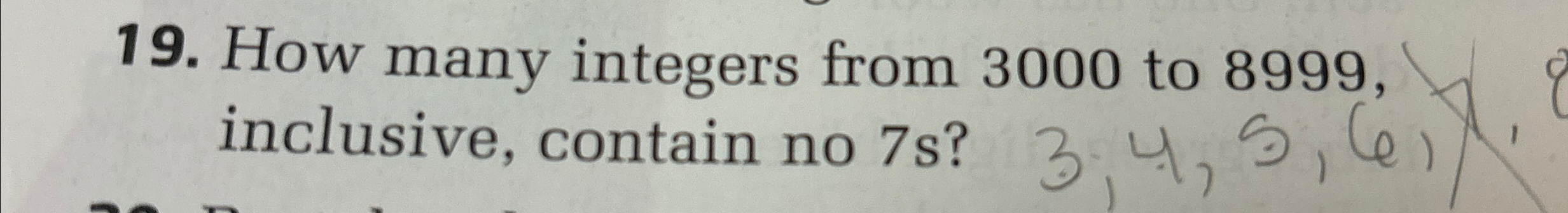 Solved How many integers from 3000 ﻿to 8999 , ﻿inclusive, | Chegg.com