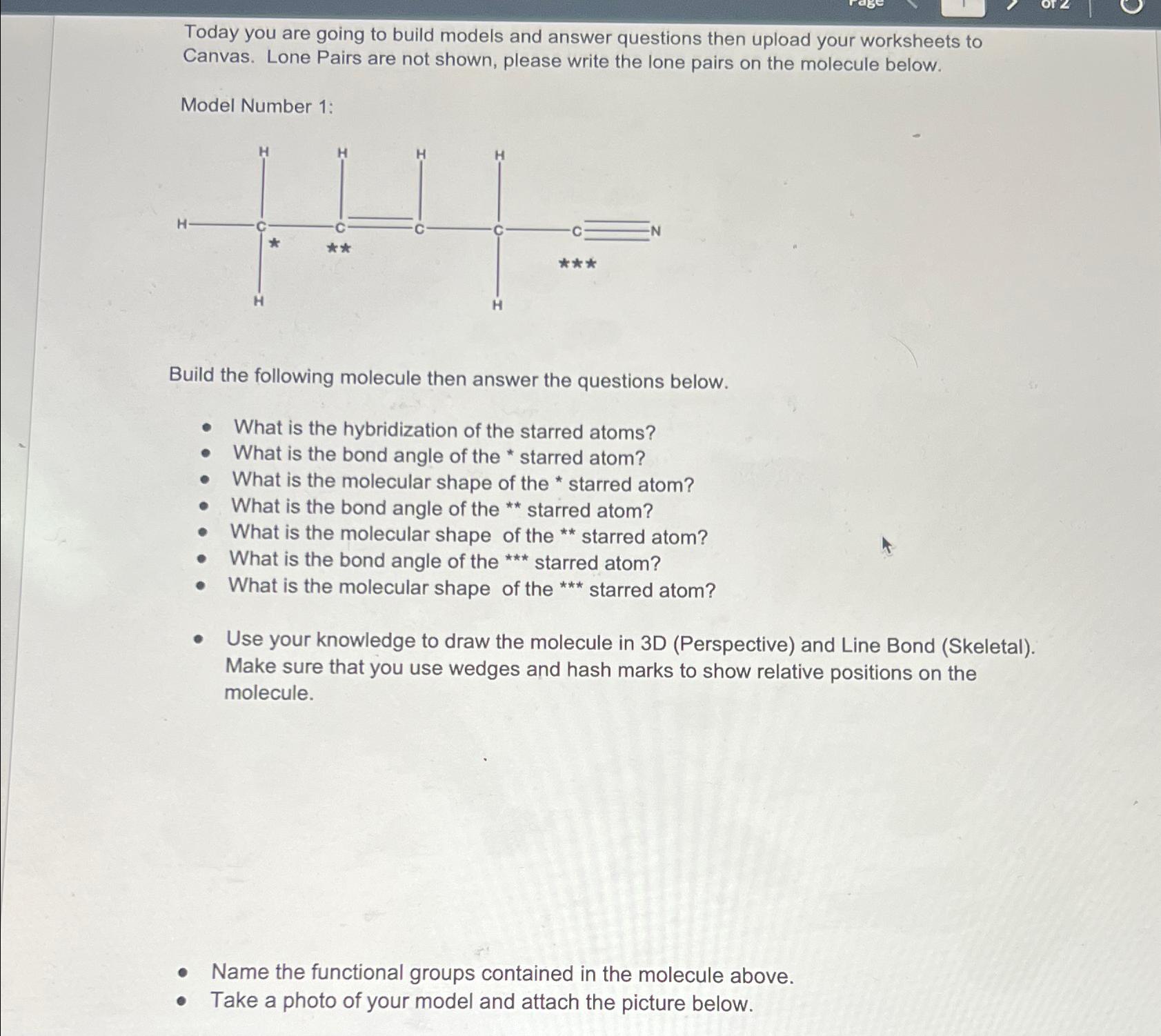 Solved Today you are going to build models and answer | Chegg.com