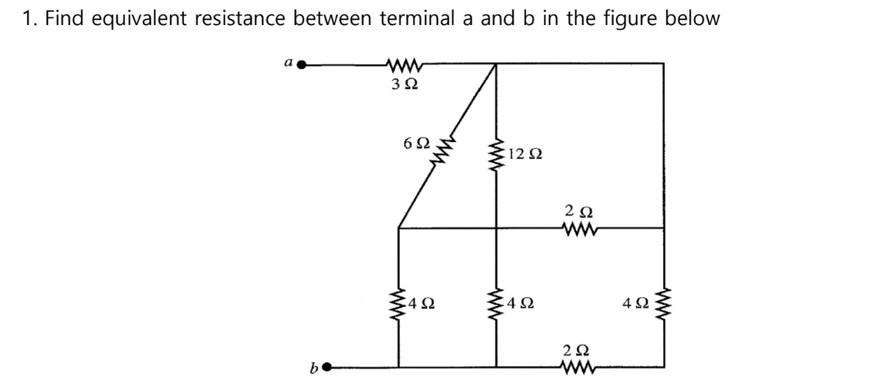 Solved Find equivalent resistance between terminal a and b | Chegg.com
