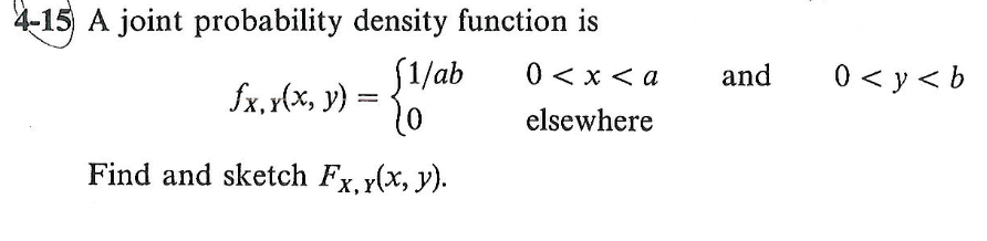 Solved 4-15) ﻿A joint probability density function | Chegg.com