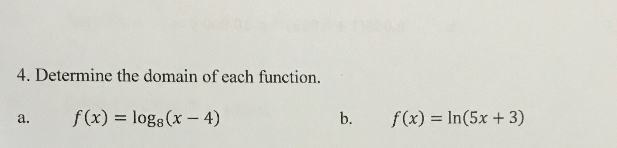 Solved Determine the domain of each | Chegg.com