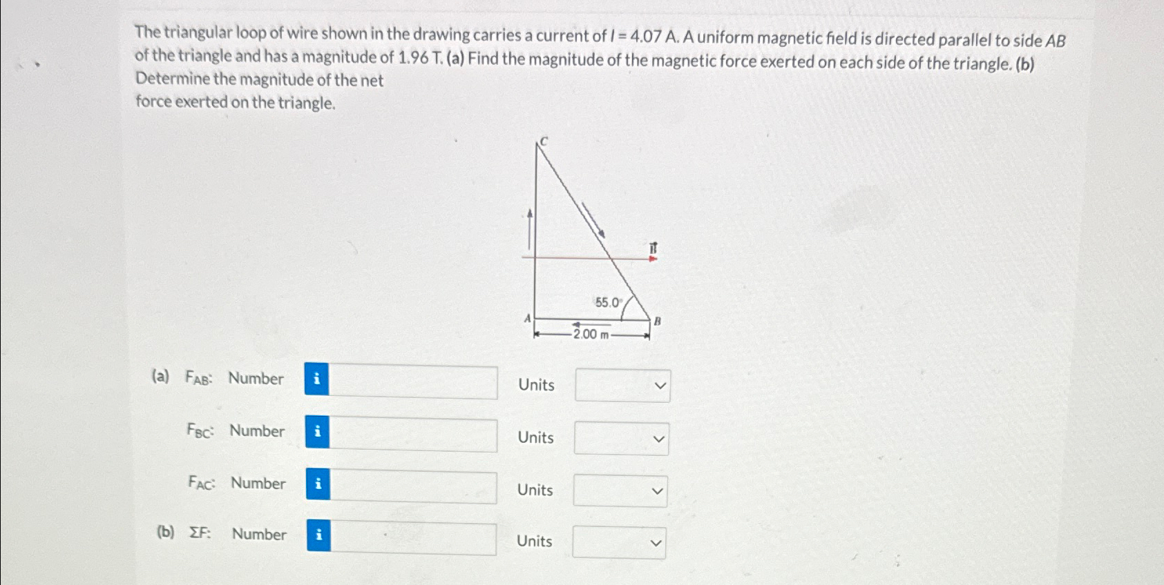 Solved The triangular loop of wire shown in the drawing | Chegg.com