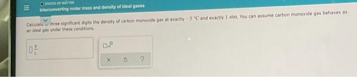 Solved Iii Te Of Mat Interconverting Molar Mass And Density Chegg