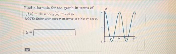 Solved Find a formula for the graph in terms of f(x)=sinx or | Chegg.com