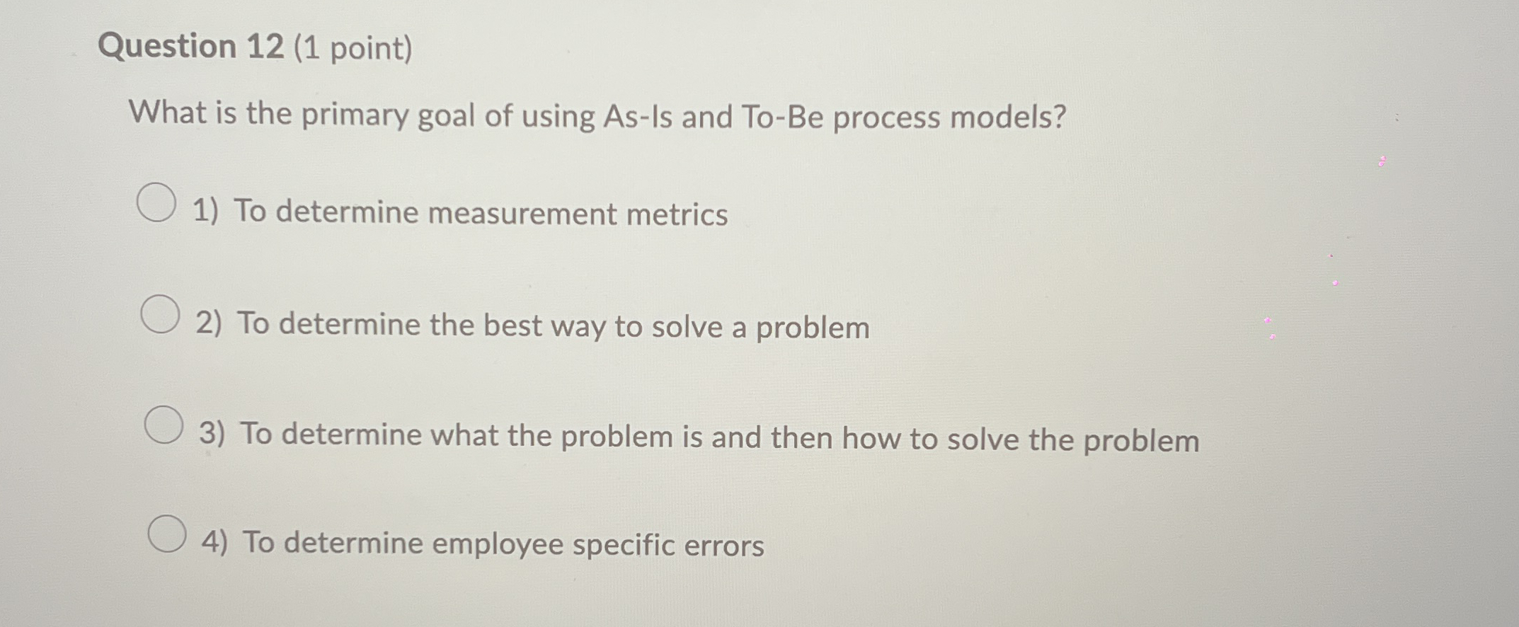 Solved Question 12 (1 ﻿point)What is the primary goal of | Chegg.com