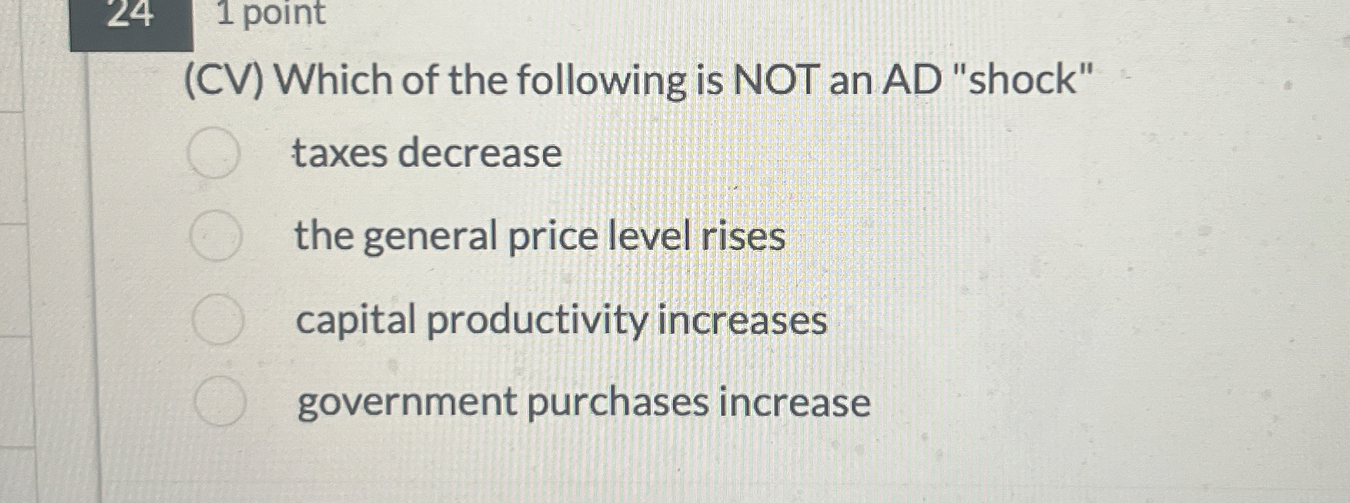 Solved 241 ﻿point(CV) ﻿Which of the following is NOT an AD | Chegg.com