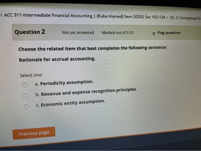 Solved > ACC 311-Intermediate Financial Accounting | (Ruba | Chegg.com