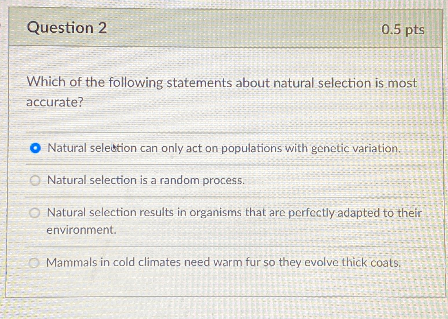 Solved Question 20.5ptsWhich of the following statements | Chegg.com