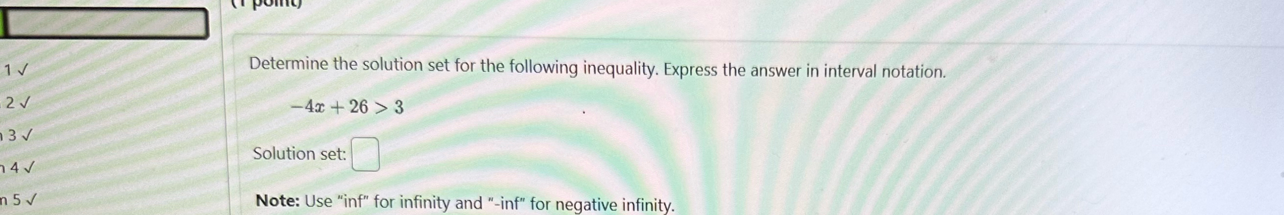 Solved Determine the solution set for the following | Chegg.com