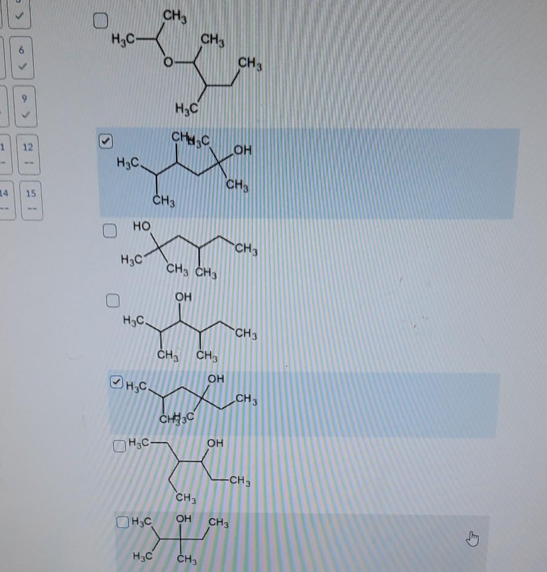 Solved Tertiary alcohols with the molecular formula C9H18O | Chegg.com