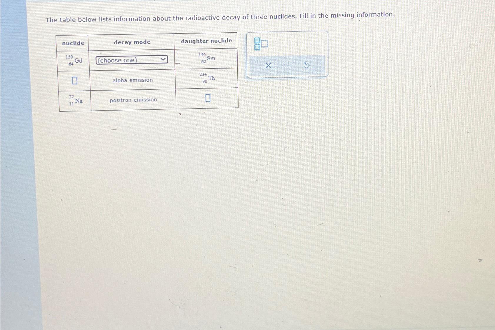 Solved The table below lists information about the | Chegg.com
