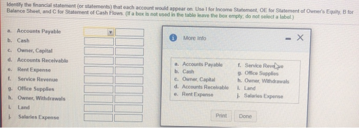 Solved Identify the financial statement (or statements) that | Chegg.com