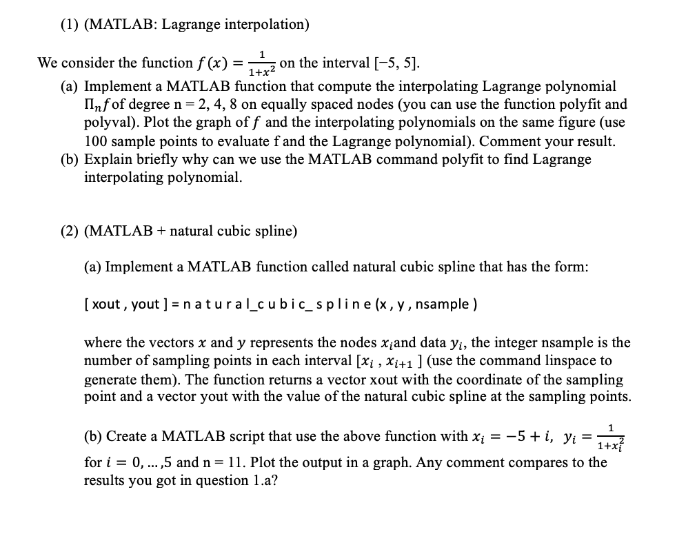 Solved These questions in Numerical Analysis.Could you | Chegg.com
