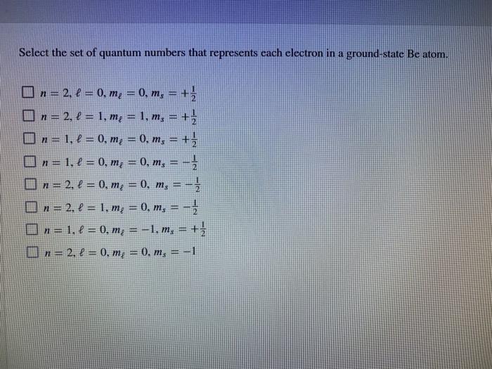 Solved Quantum numbers arise naturally from the mathematics | Chegg.com