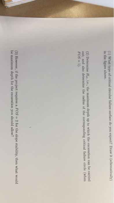 (1) What type of critical circular failure surface do | Chegg.com