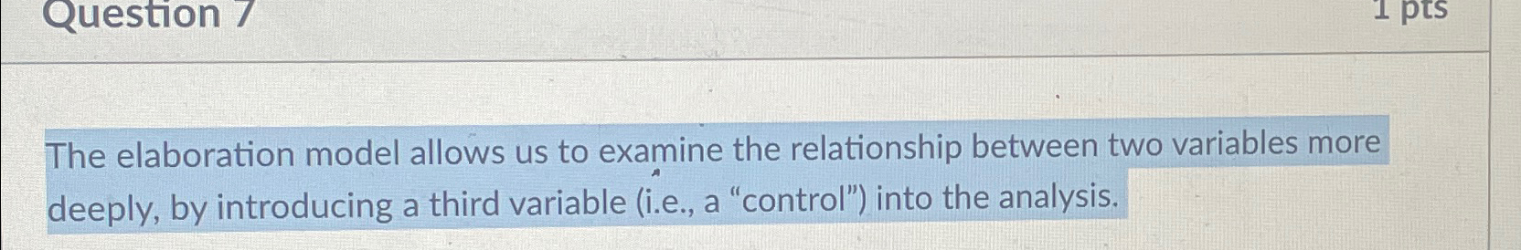 Solved The elaboration model allows us to examine the | Chegg.com