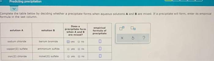 Solved Predicting precipitation Complete the table below by | Chegg.com