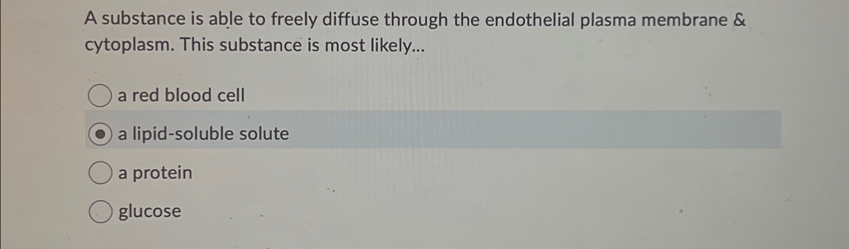 Solved A substance is able to freely diffuse through the | Chegg.com