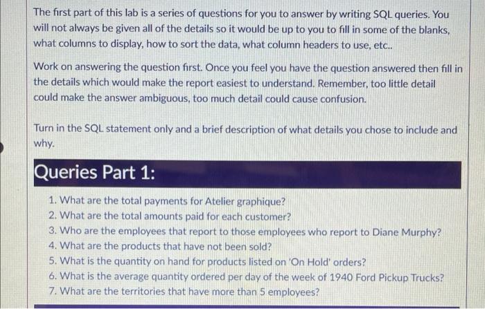 Solved Answer the question using the data provided. What SQL | Chegg.com