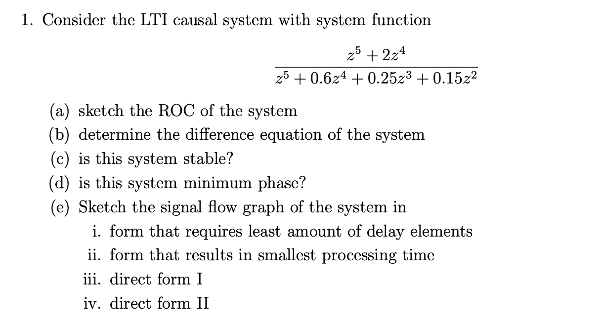 Solved Consider the LTI causal system with system | Chegg.com