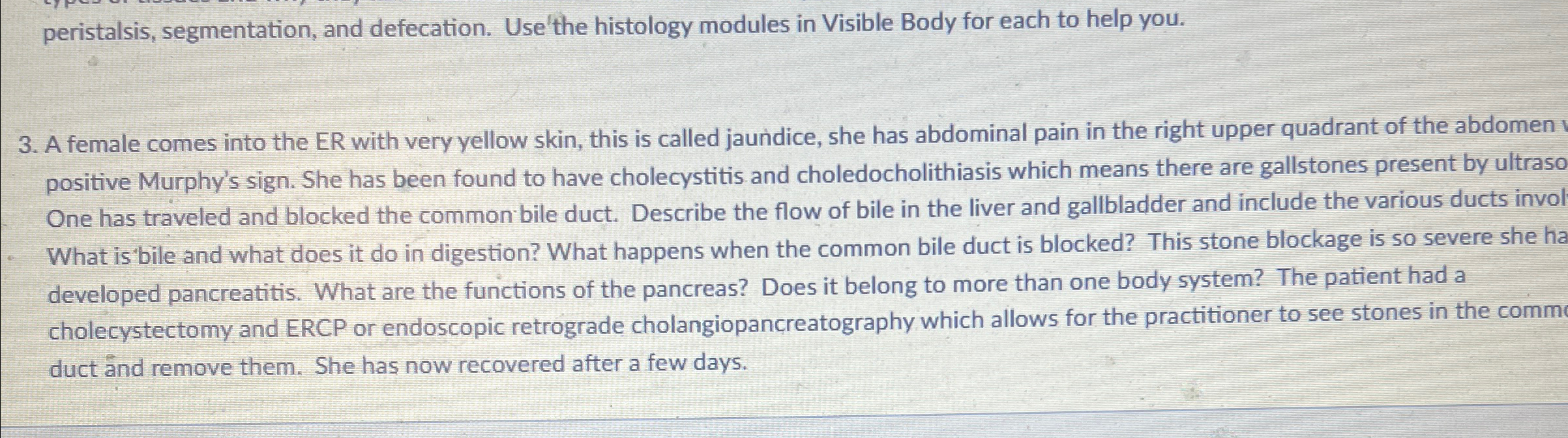 Solved peristalsis, segmentation, and defecation. Use'the | Chegg.com
