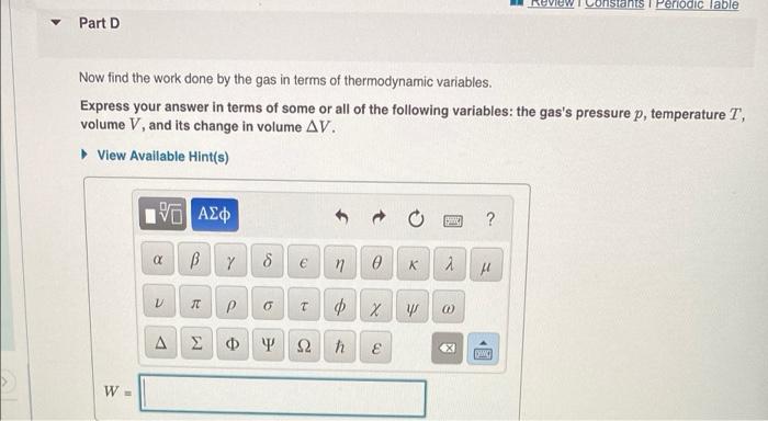 Solved REVIEW Constants i periodic Table Part D Now find the | Chegg.com